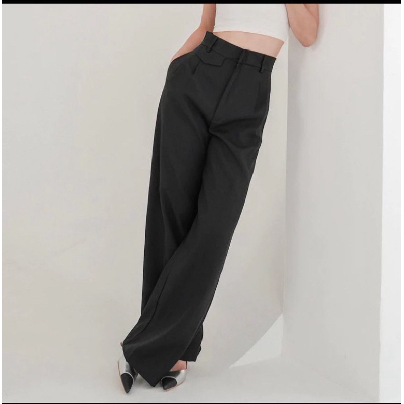 Jual ORRO PANTS - highwaist loose panta korean style | Shopee Indonesia
