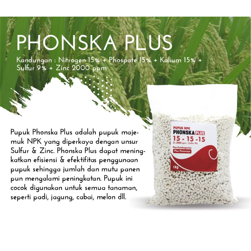 Jual Pupuk NPK Phonska Plus 15-15-15 | kemasan REPACK 1kg | Shopee Indonesia