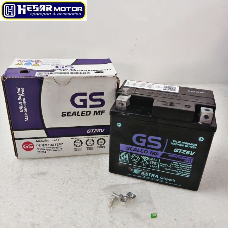 Jual AKI KERING GS ASTRA ORI GTZ6V VARIO 125 / SONIC | Shopee Indonesia