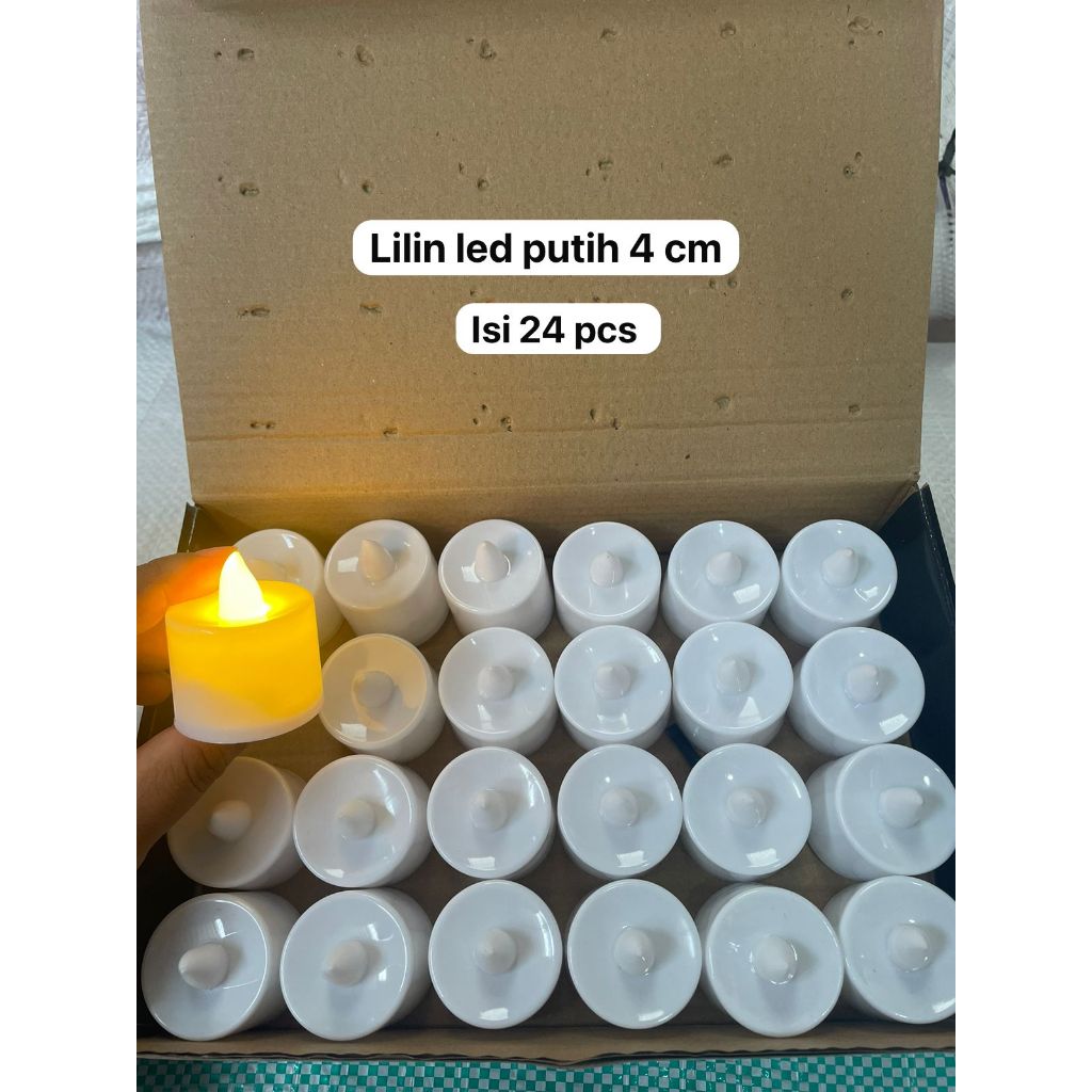 Jual Lilin led mini warmwhite 1box isi 24pcs | Shopee Indonesia
