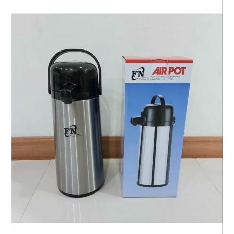 Jual TERMOS POMPA FN 2,5 LITER STAINLESS STEEL termos pencet fn air pot ...