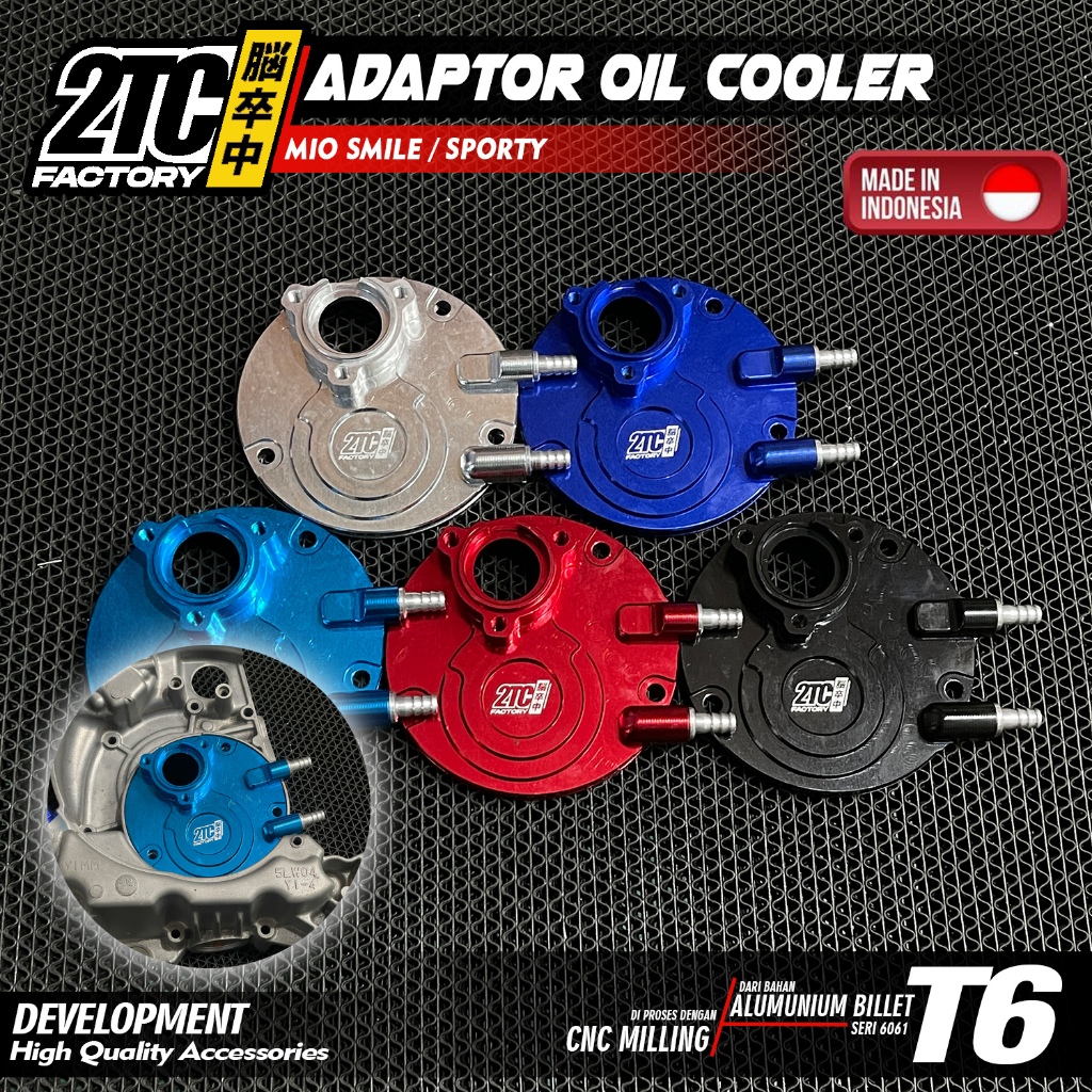 Jual ADAPTOR OIL COOLER MIO COVER OIL COOLER MIO BAHAN ALUMUNIUM T6 ...
