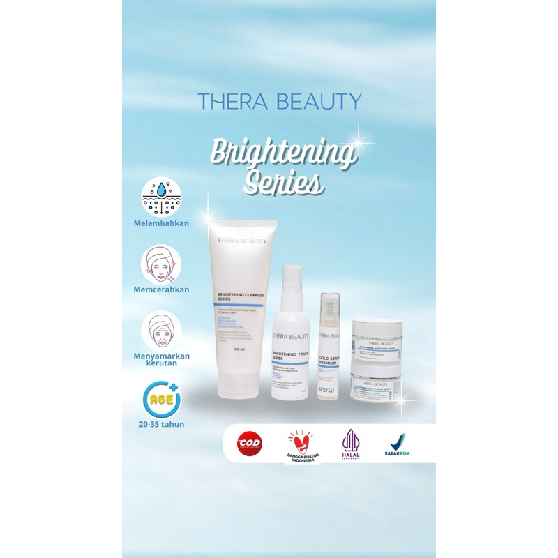 Jual Thera Beauty PAKET BRIGHTENING / Cream label biru forte / original ...