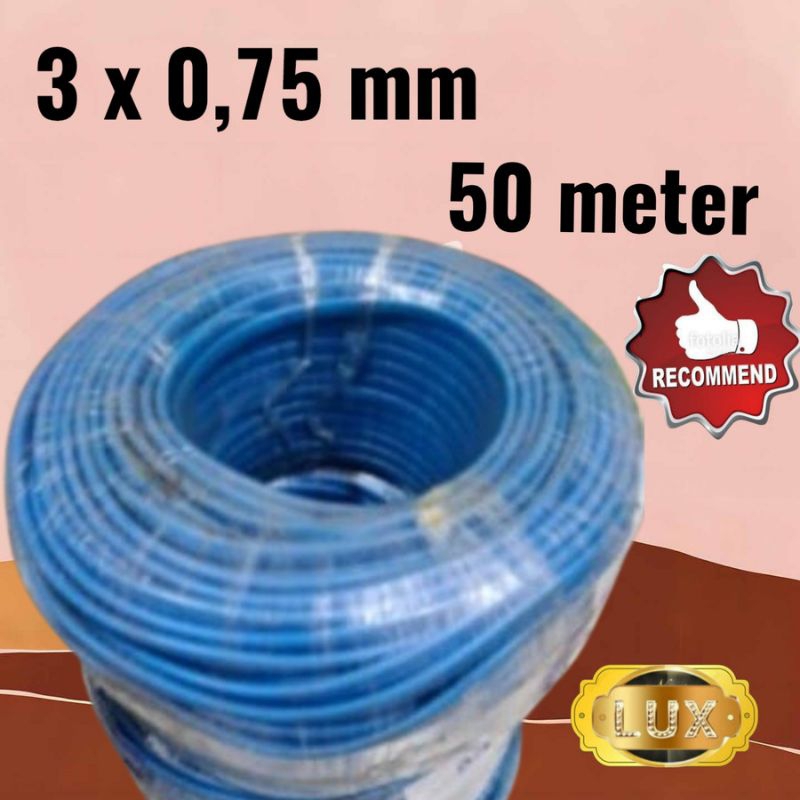 Jual Kabel biru 3x0,75 panjang 50 meter pompa satelit 3" maxon 0.75hp ...
