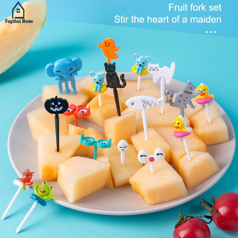 Jual Garpu Buah Kartun Anak-anak Stik Garpu buah mini kartun anak-anak ...