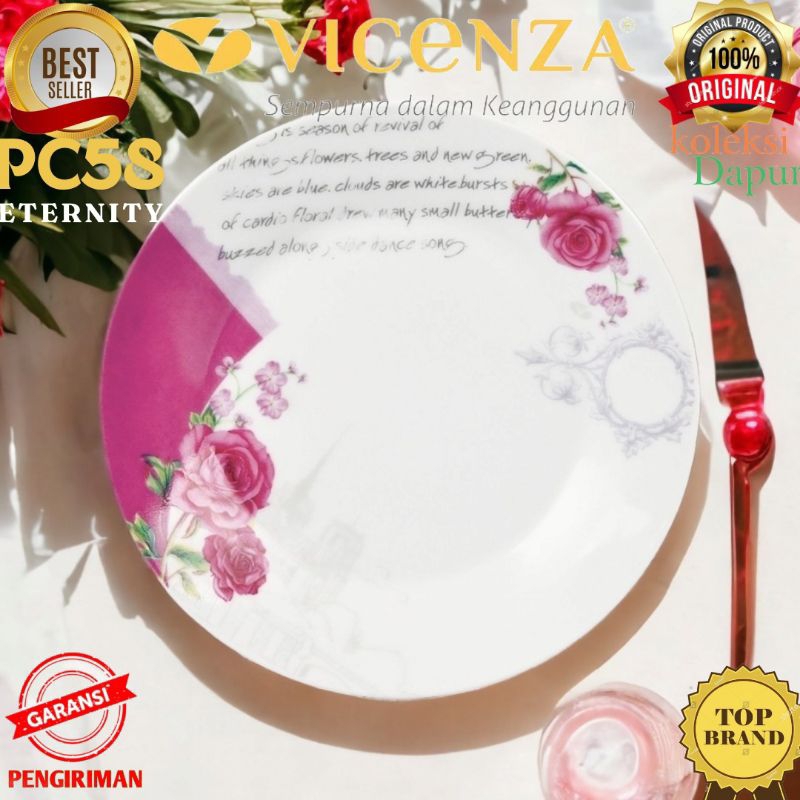 Jual Piring makan VICENZA paket 6 pcs alat makan higienis, aman untuk ...