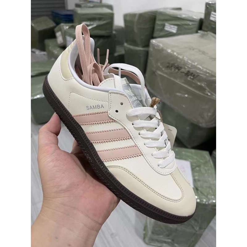 Jual Sepatu Best Seller Adidas Samba Og Cloude White Pink | Shopee ...