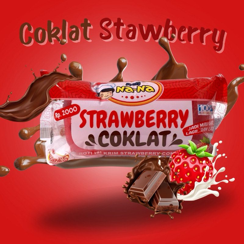 Jual Roti Nana Rasa Coklat Strawberry - NCB (Bundlings 5 PCS) Roti ...