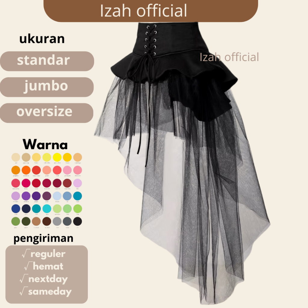 Jual Ikat pinggang Obi Corset Skirt tulle 2 layer uk standar Jumbo BY IZAH OFFICIAL -ZH58 ...