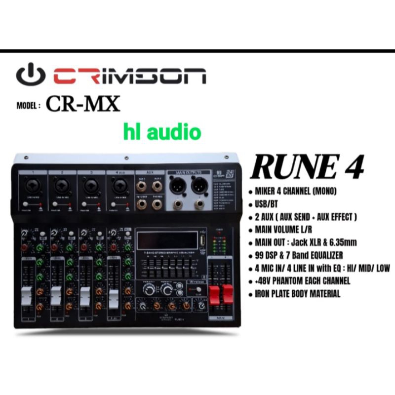 Jual MIXER CRIMSON CR-MX RUNE 4 ORIGINAL | Shopee Indonesia