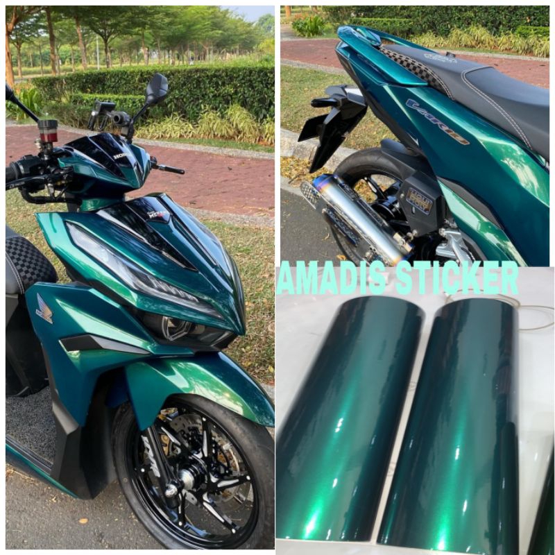 Jual stiker dark green magic candy metalik skotlet motor hijau tua ...