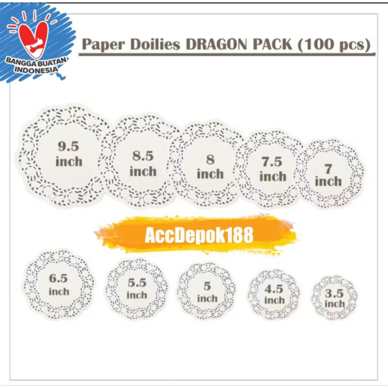 Jual DOILIES / DOYLIES PAPER / DOYLEYS TATAKAN KUE / ALAS TOPLES FOOD ...
