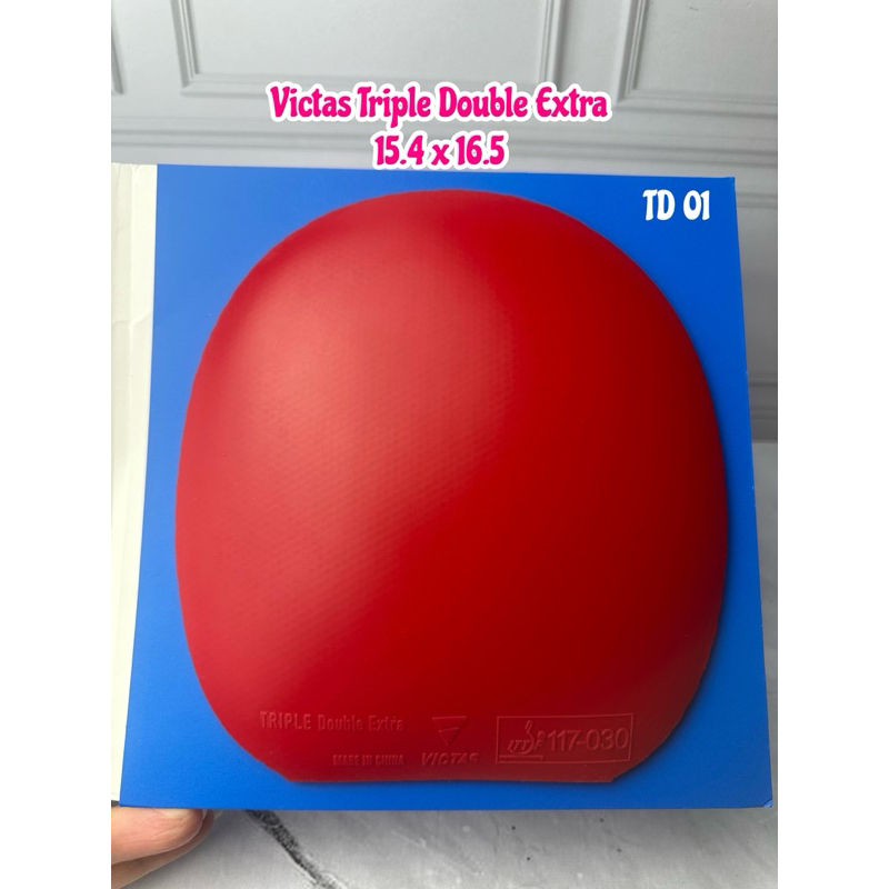 Jual promo second like new karet tenis meja pingpong Victas Triple Double Extra warna merah ...