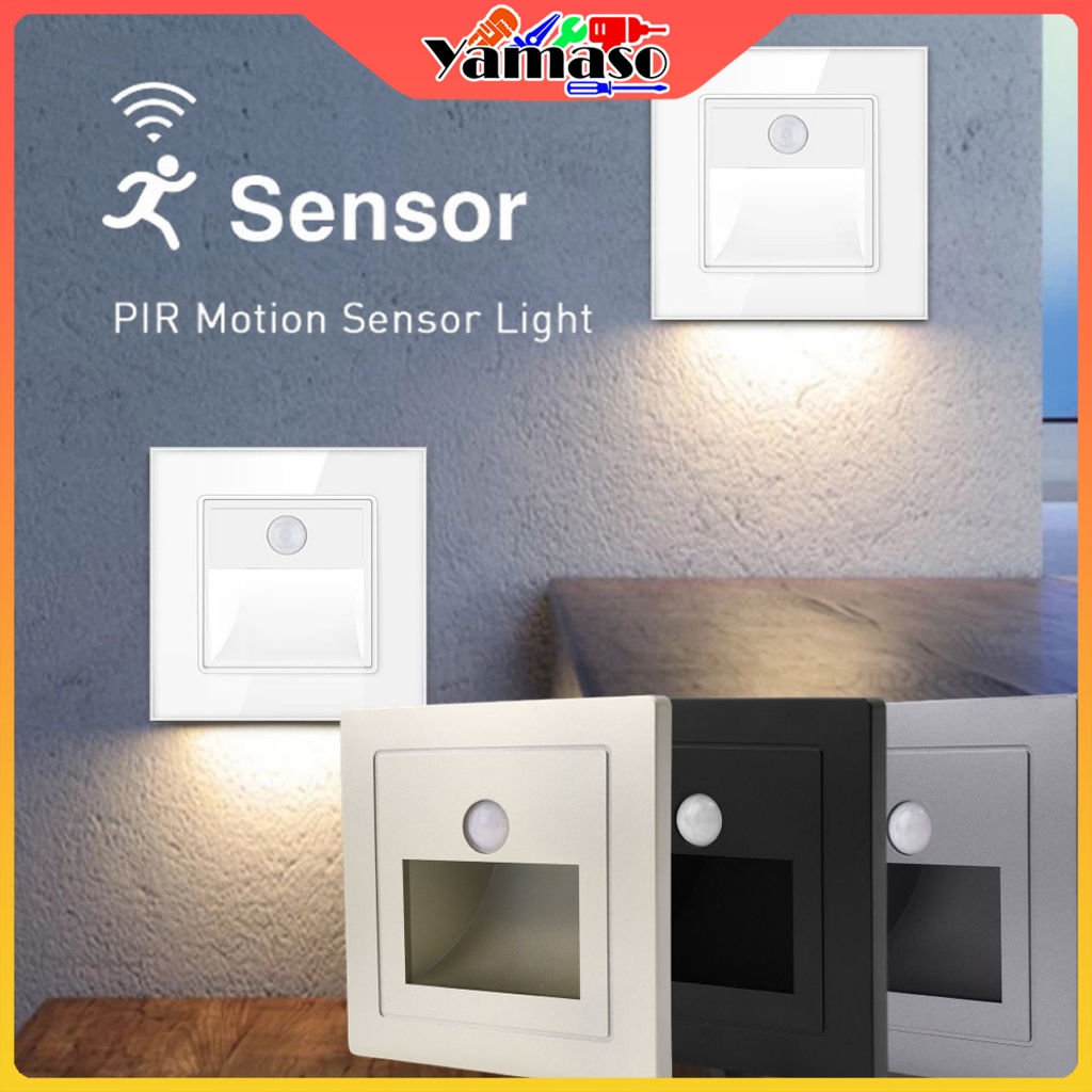 Jual Lampu sensor tangga Infrared human body induction footlight switch ...