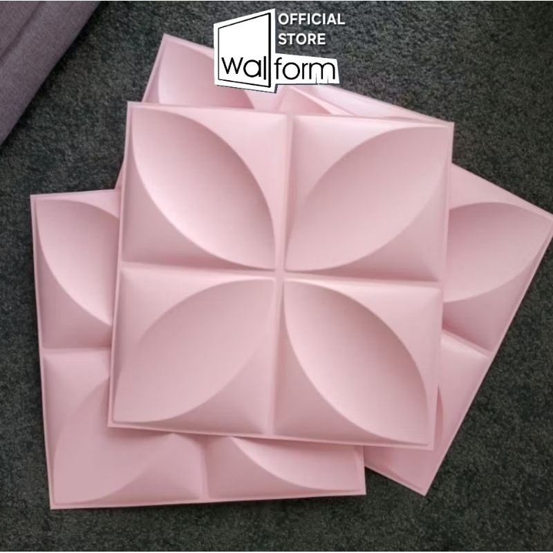 Jual WALLFORM - D006 Pink Wall Panel 3D PVC Mosaic Wallpaper Dinding ...