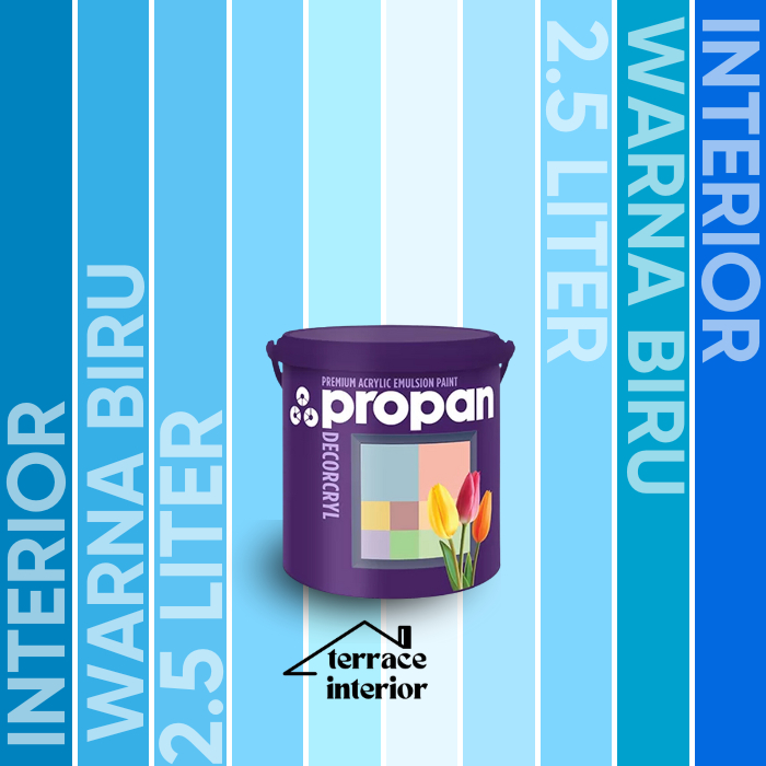 Jual Cat Tembok Interior Propan Decorcryl warna Biru Ukuran 2.5 L ...