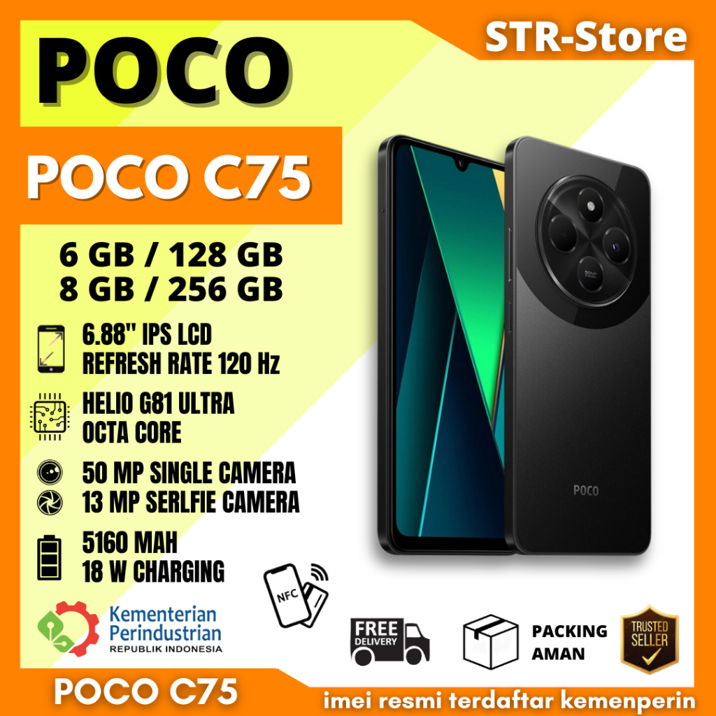 Jual POCO C75 8/256 GB POCO C75 6/128 GB GARANSI RESMI XIAOMI POCO C75 6/128 XIAOMI POCO C75 8/ ...