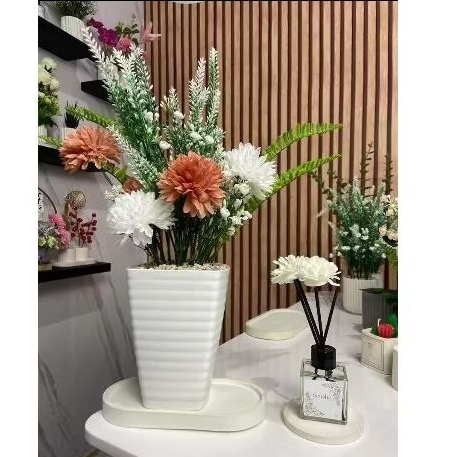 Jual RANGKAIAN BUNGA ARTIFICIAL PAKIS DAHLIA / HIASAN MEJA RUMAH ...