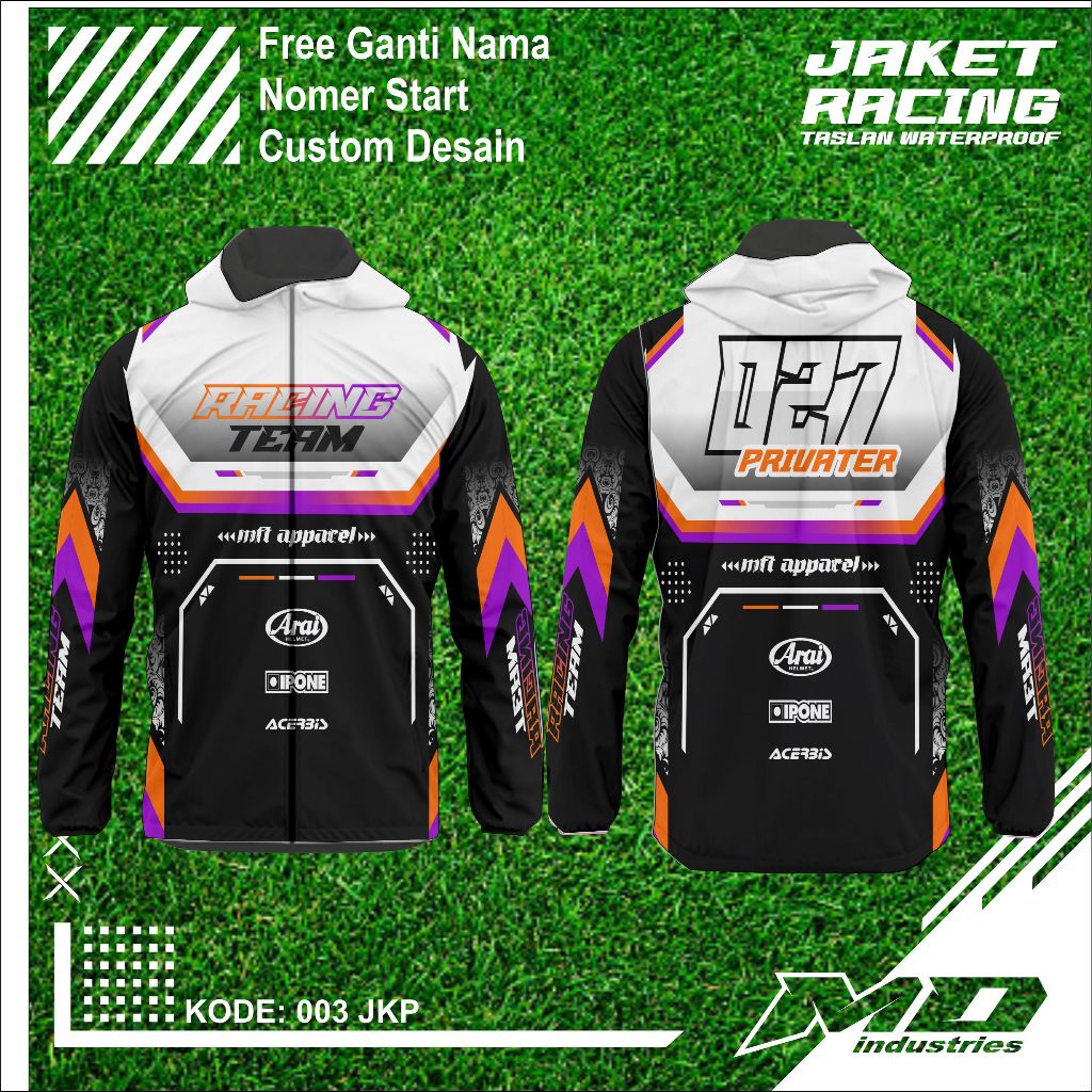Jual Jaket Racing Custom Jersey Jaket Racing Taslan Waterproof Edit Nama & Nomor Bisa Requaes ...