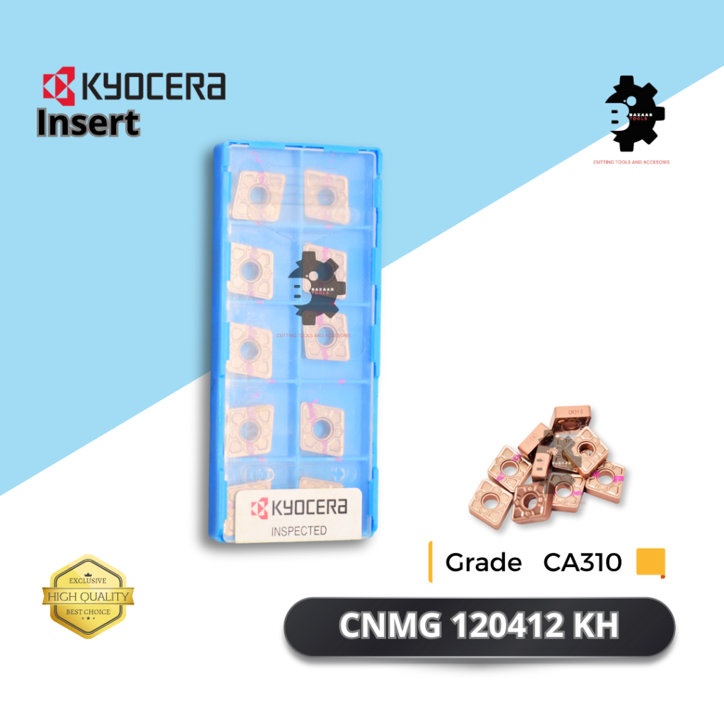 Jual INSERT CNMG 120412 KH Grade CA310 - Merk KYOCERA -Pahat Bubut-Baru-Original-Pahat Kupas ...