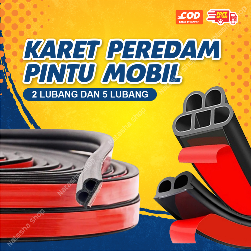 Jual Karet Peredam Pintu Mobil Universal | 2 Lubang dan 5 Lubang | 5M ...