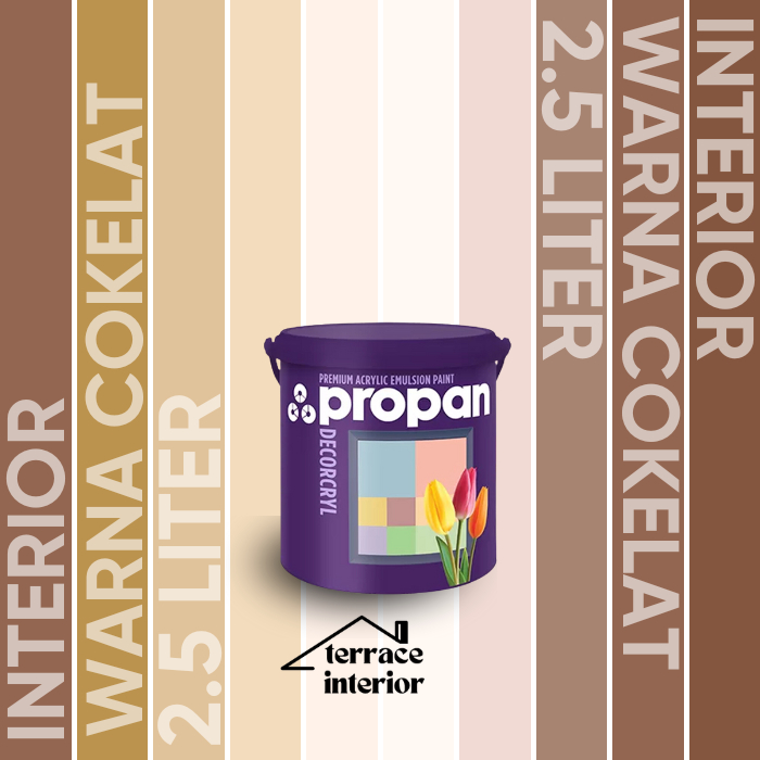 Jual Cat Tembok Interior Propan Decorcryl warna Cokelat Ukuran 2.5 L ...