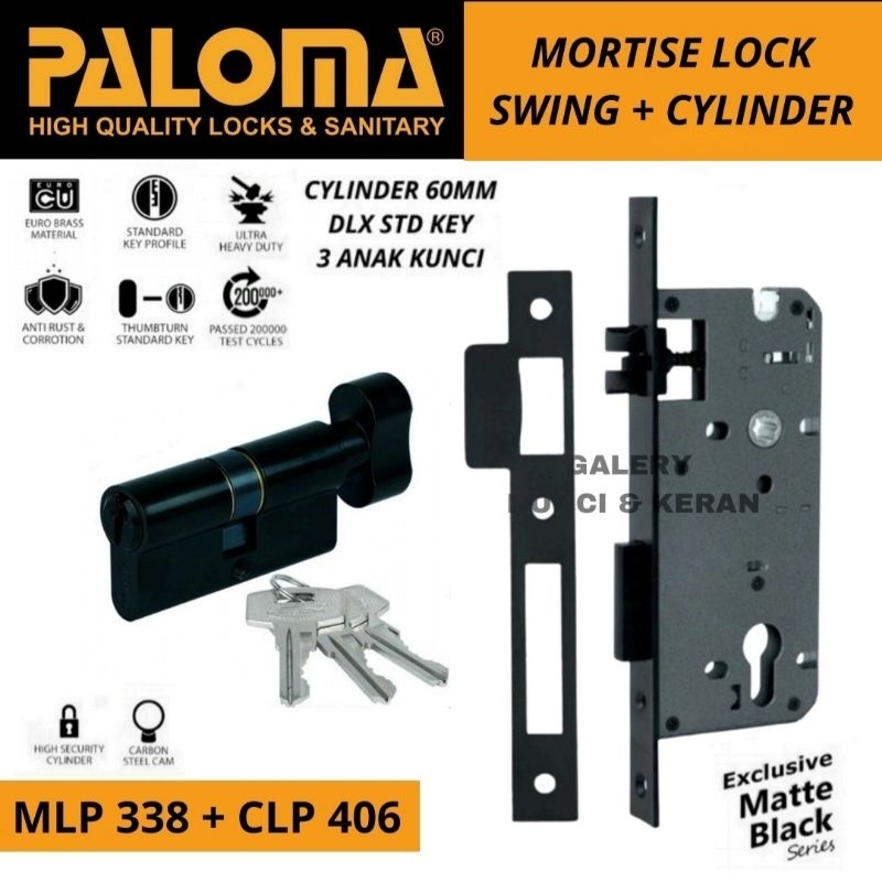 Jual Paloma Mlp 338 Clp 406 Mortise Lock Swing Set Cylinder Body Kunci Swing 50mm Shopee Indonesia