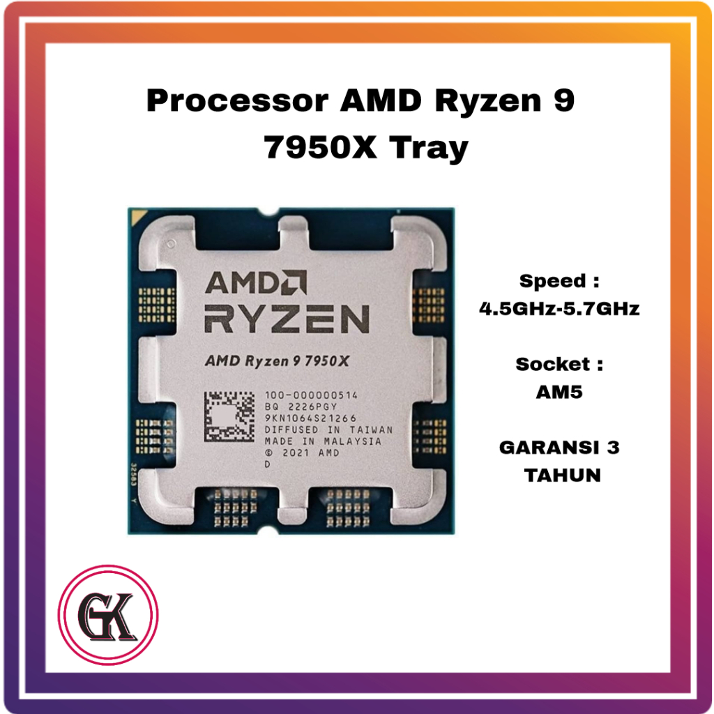 Jual PROCESSOR AMD RYZEN 9 7950X Up To 5.7 GHz Tray | Shopee Indonesia