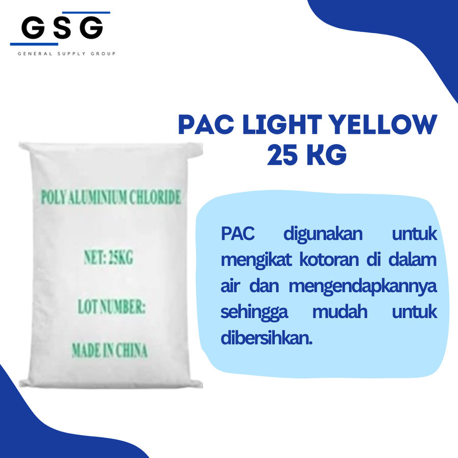 Jual PAC / Poly Aluminium Chloride Light YELLOW Ex China - 25 Kg ...