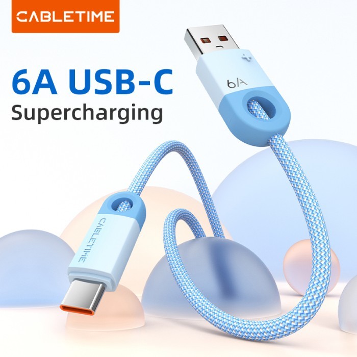 Jual Kabel Data USB Type C 6A CABLETIME Super Fast Charging Cable Exclusive Series | Shopee ...