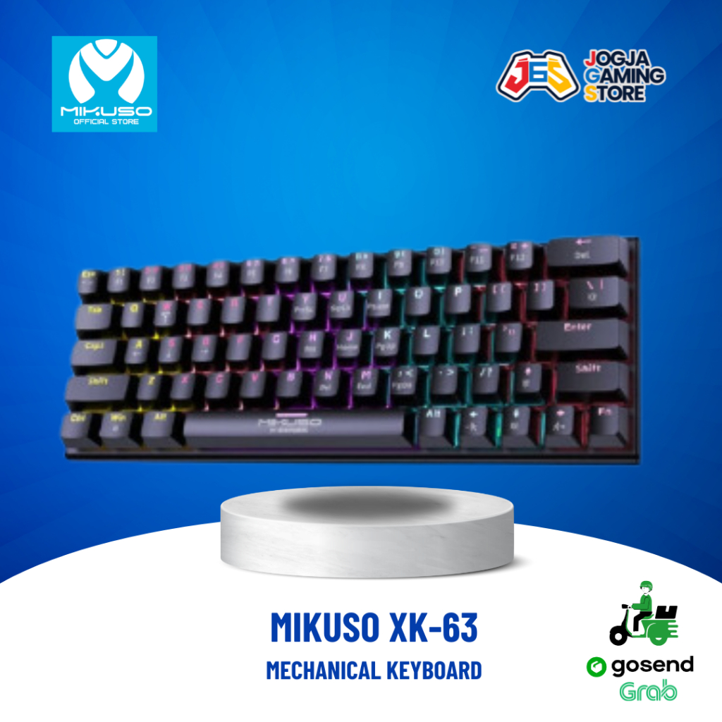 Jual Mikuso X SERIES XK-63 Mechanical Keyboard Gaming Layout 60% ...