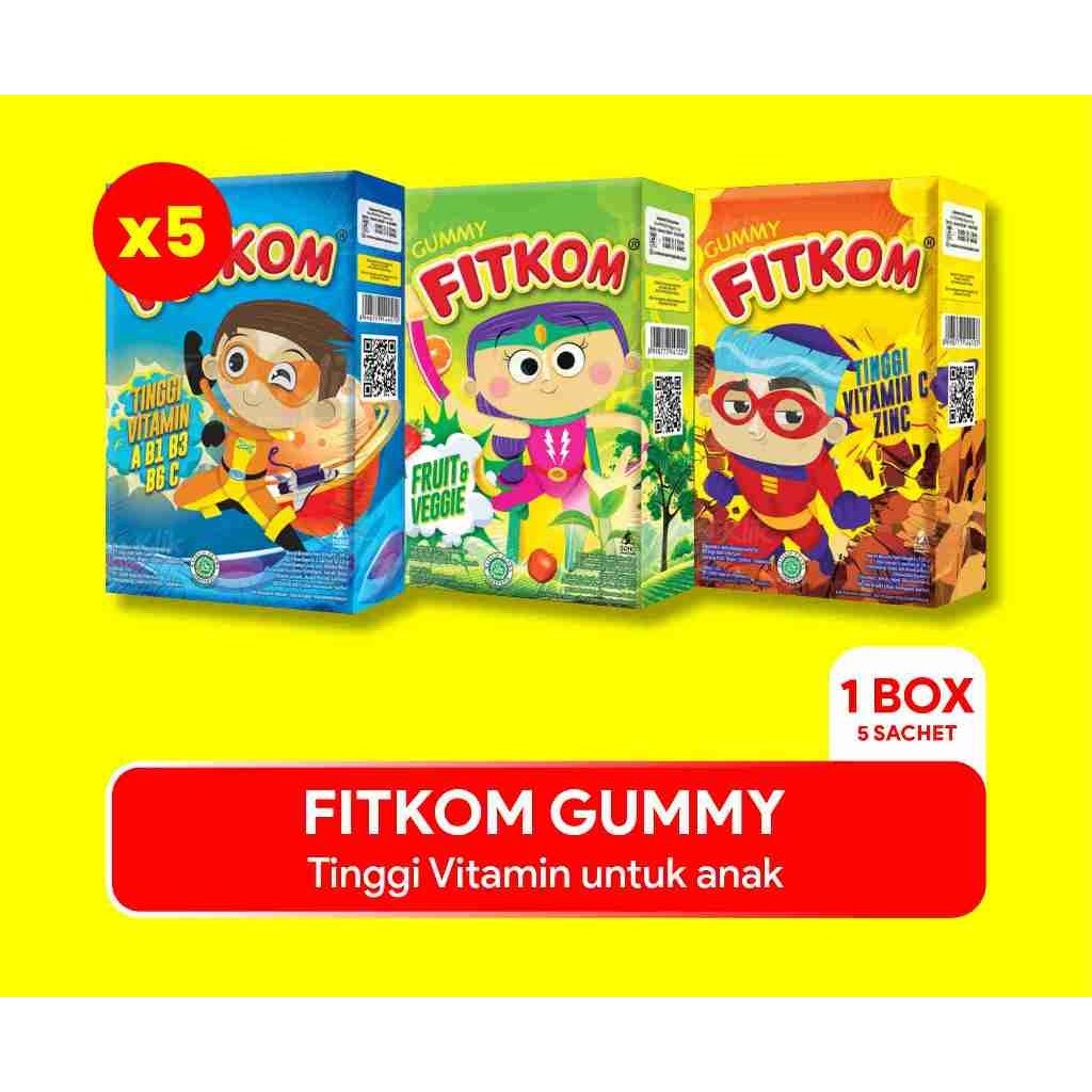 Jual Fitkom Vitamin Anak Rasa Jeruk Anggur Strawberry isi 21 tablet ...
