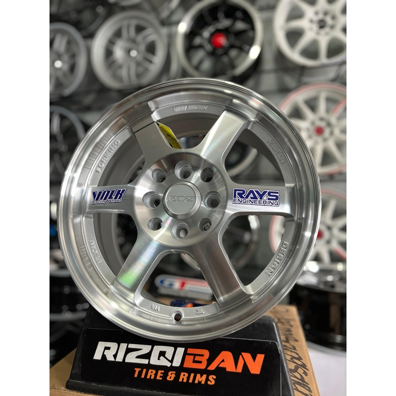 Jual velg te37 r15 silver polish lebar 6,5 et42 kondisi baru | Shopee Indonesia