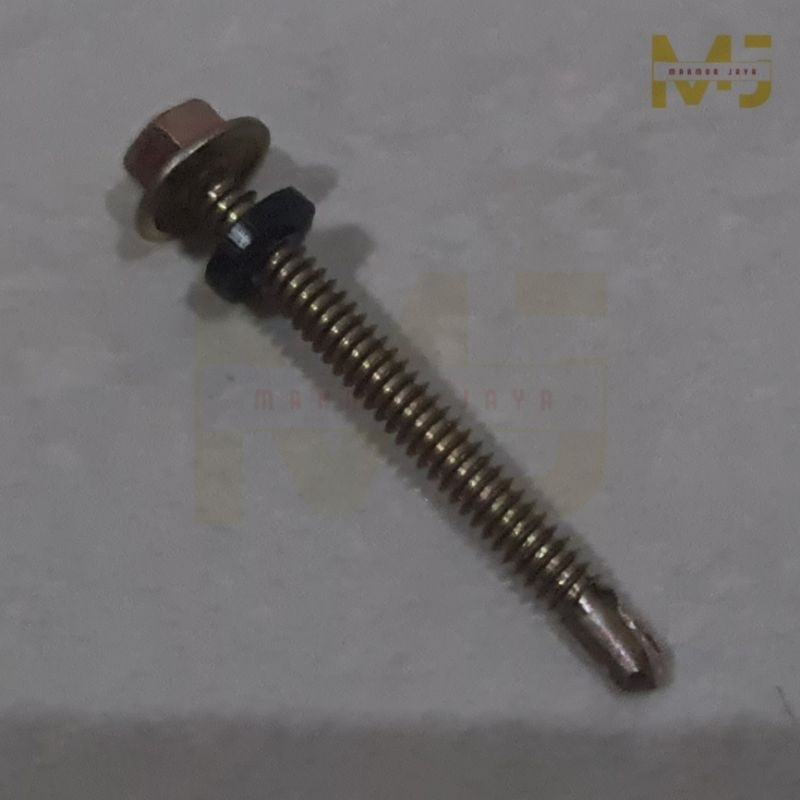 Jual 25pcs Skrup Baut Atap 12×50mm Roofing Screw Drilling Panjang 50mm ...