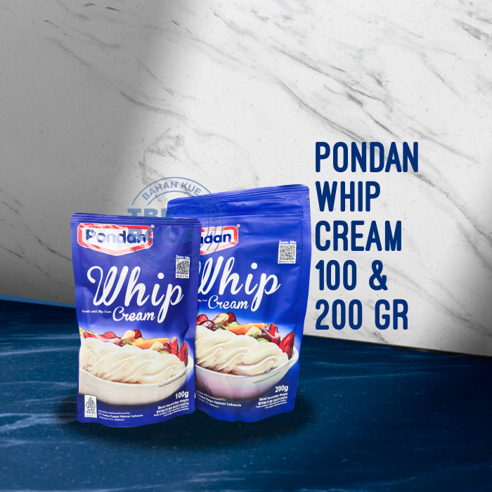 Jual Pondan Whip Cream ( 100 gr ) Whipping Krim Bubuk Powder Premiks ...