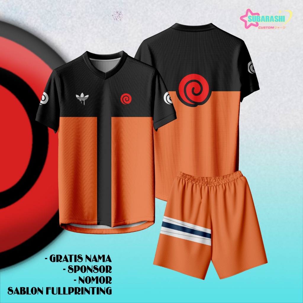 Jual Jersey/Baju Laki-Laki Dan Wanita Custom Anime UZUMAKI NARUTO ...