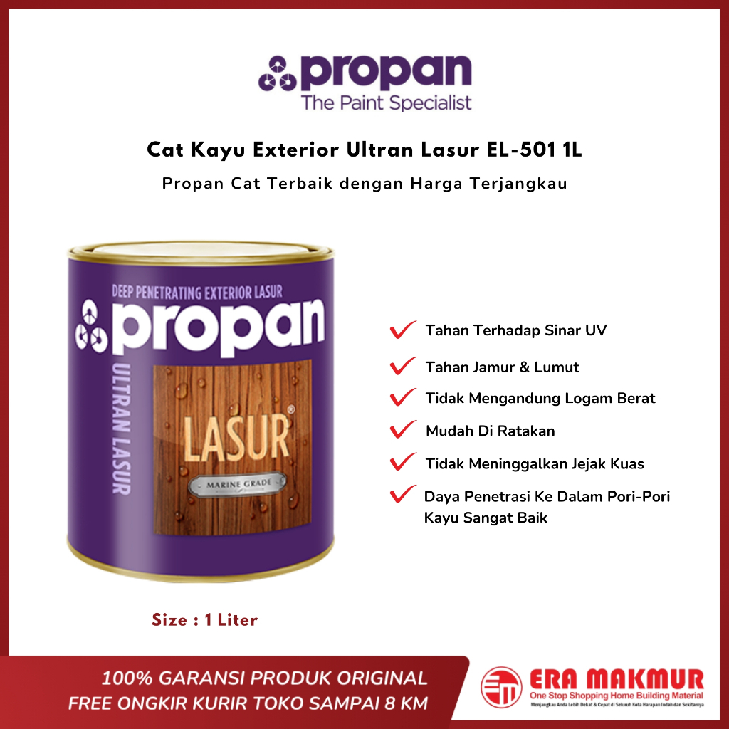 Jual PROPAN - Cat Kayu Exterior Ultran Lasur EL-501 1L Natural Gloss ...