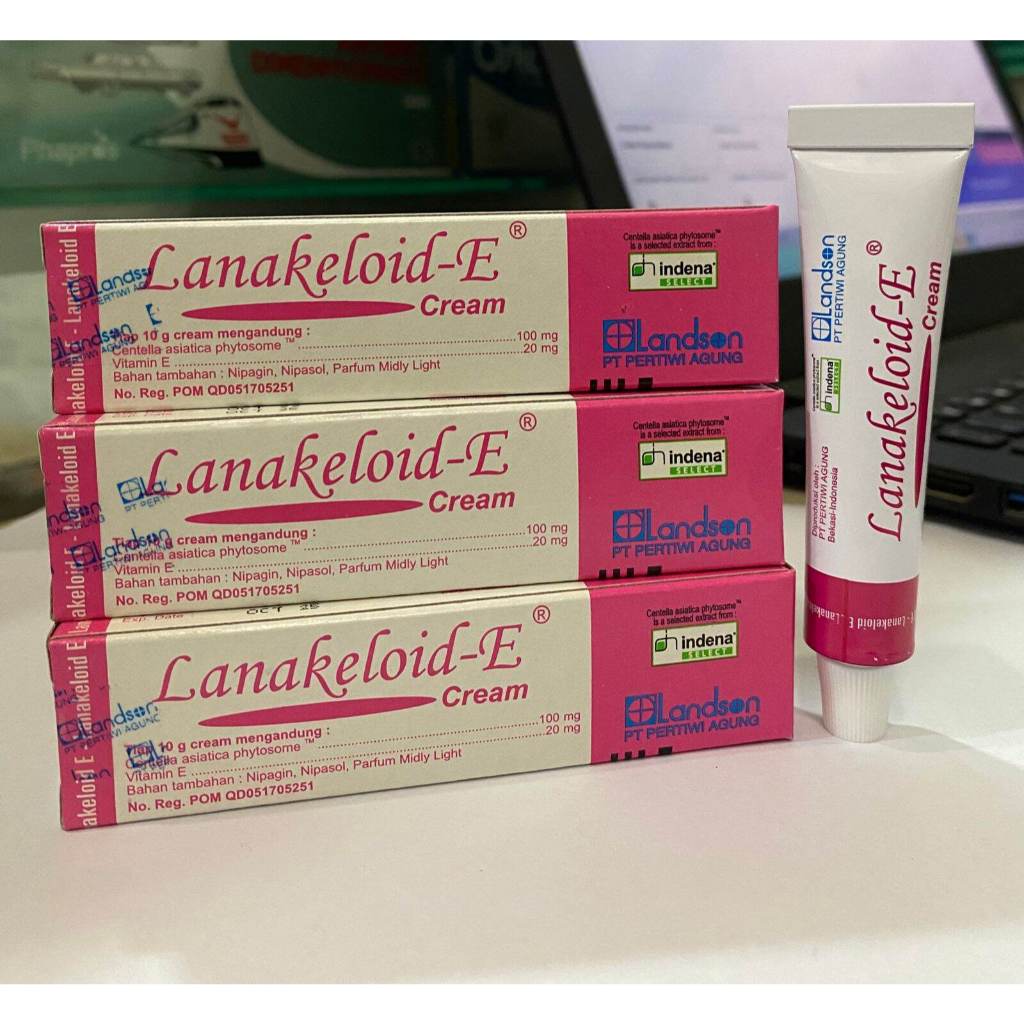 Jual Lanakeloid-E cream 10 gram/ anti keloid/ bekas luka dan luka bakar ...