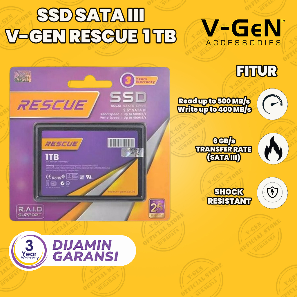 Jual SSD V-GeN Rescue 1TB SATA 3 Solid State Drive 2.5" Inch VGEN ...