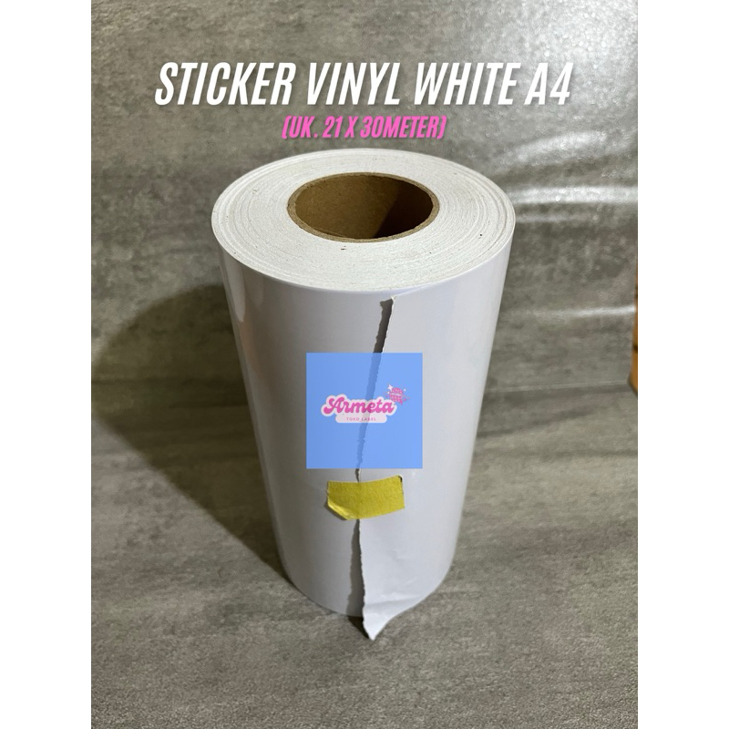 Jual Sticker Vinyl White Glossy A4 (uk. 21x30meter) | Shopee Indonesia
