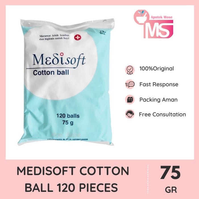 Jual MEDISOFT COTTON BALL 120 PIECES (75 G) | Shopee Indonesia