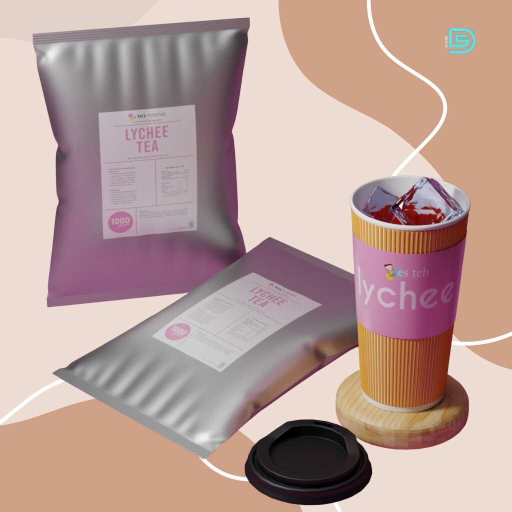 Jual Bubuk Minuman Teh Rasa Leci Powder Lychee Tea Kemasan 500 Gram ...