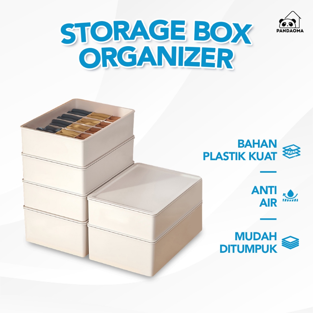 Jual Pandaoma Underwear Storage Box Pembatas Laci Pakaian Dalam Kaos ...