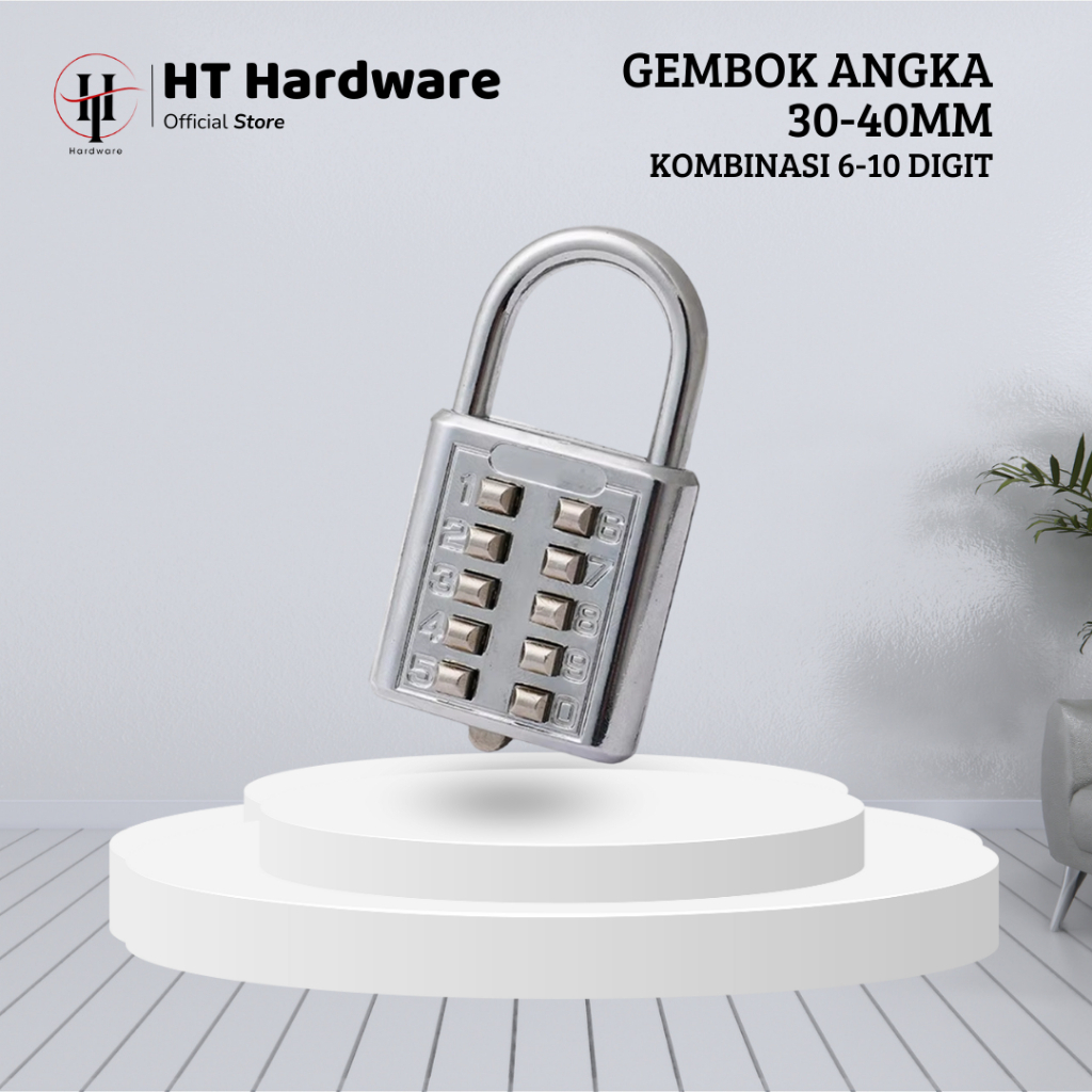 Jual Gembok Angka Password HT Hardware Kombinasi 6/8/10 Digit 30-40mm ...