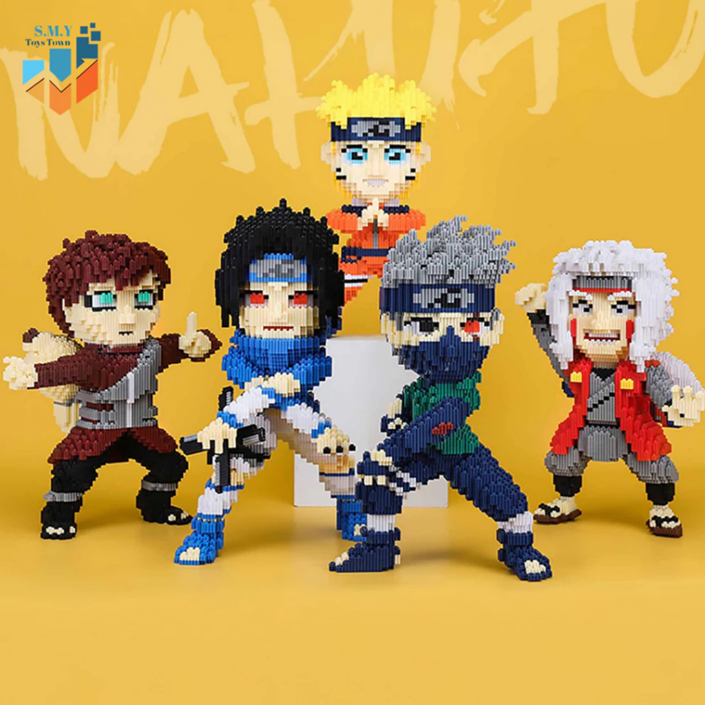 Jual SMY Toystown Mainan Nano Block Naruto Sasuke Kakashi Jiraya Medium ...