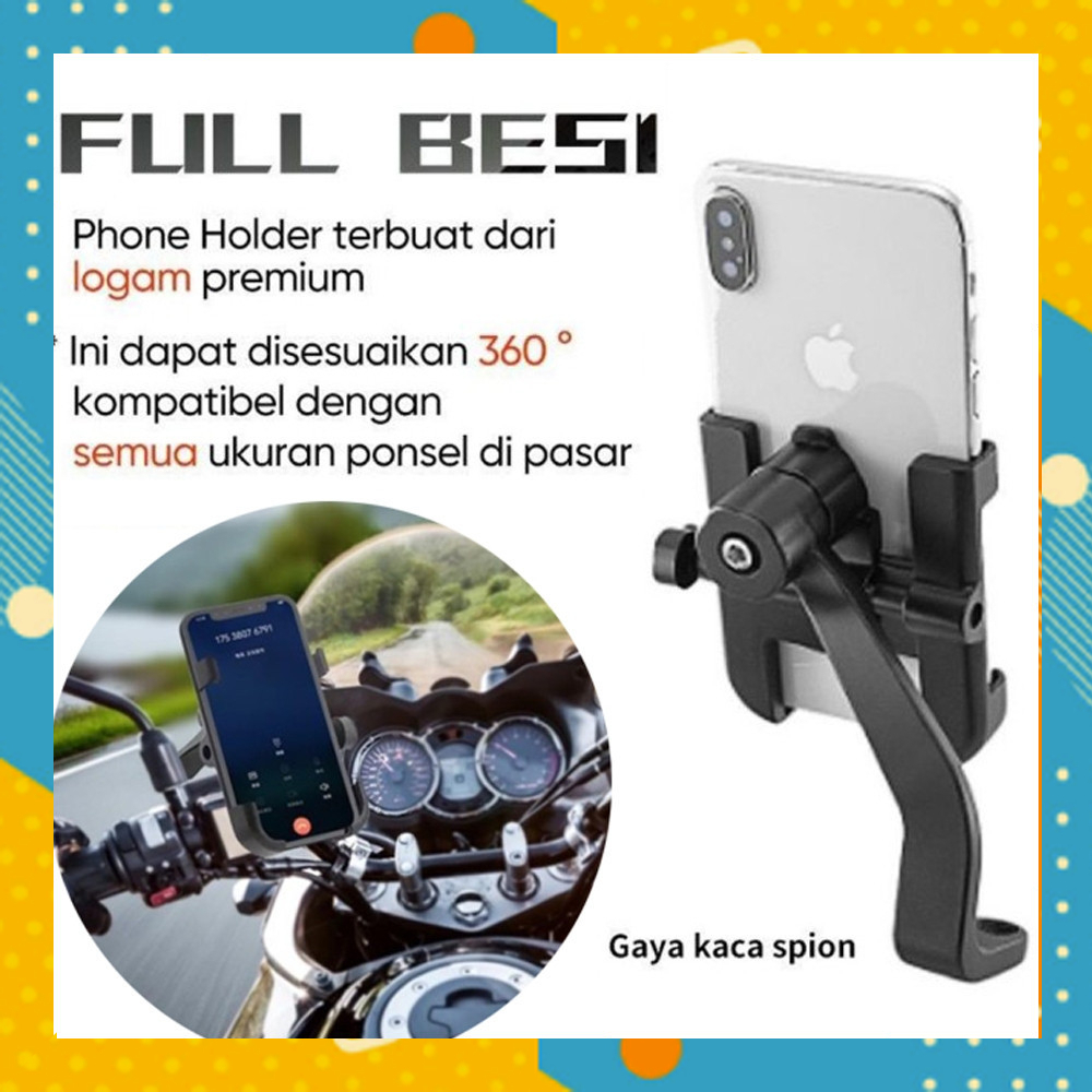 Jual Holder HP Motor Stang Handphone Motor Sepeda Spion Dudukan HP Motor TL2822A1 | Shopee Indonesia