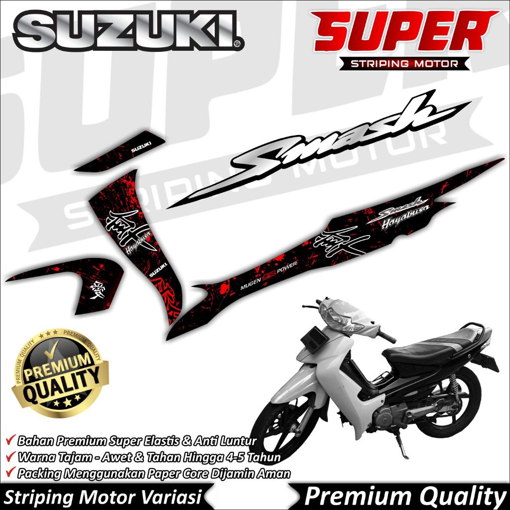 Jual Stiker Smash Lama Anti Luntur keren Striping Smash Lama Striping ...