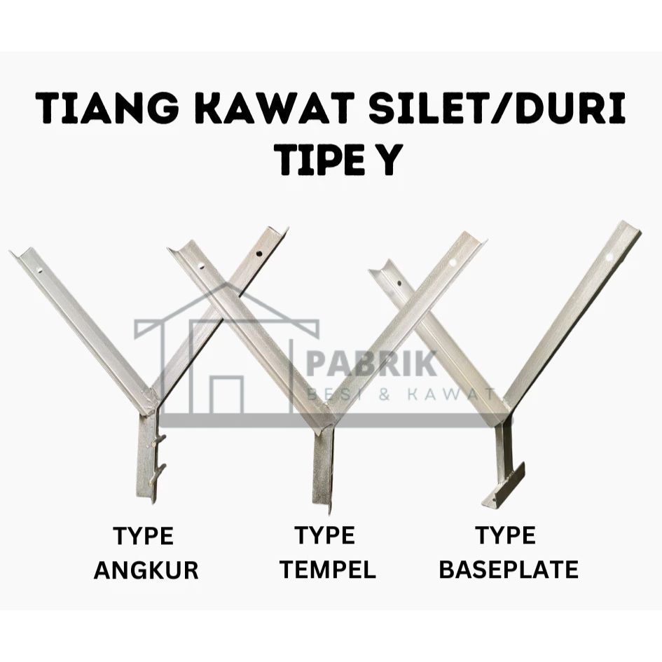 Jual Tiang Kawat Silet & Duri / Siku Y | Shopee Indonesia