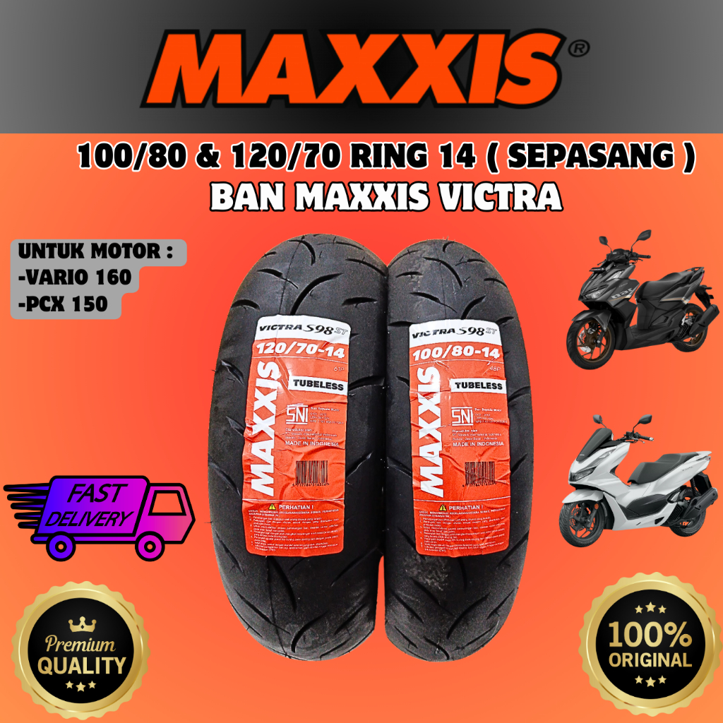 Jual BAN LUAR DEPAN ATAU BELAKANG MOTOR LEXI VARIO 160 PCX 150 OLD (100 ...