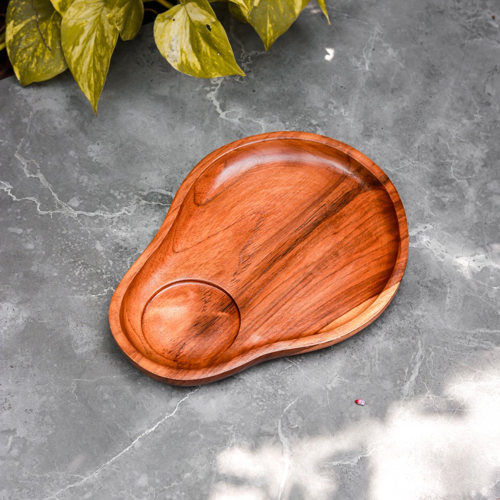 Jual Suradi Nampan Saji Dua Lingkar Kayu Jati / Wooden Tray / Serving ...